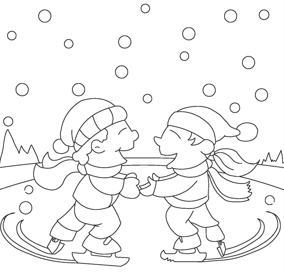 Zimní hry - Předškoláci - omalovánky, pracovní listy » Předškoláci ...